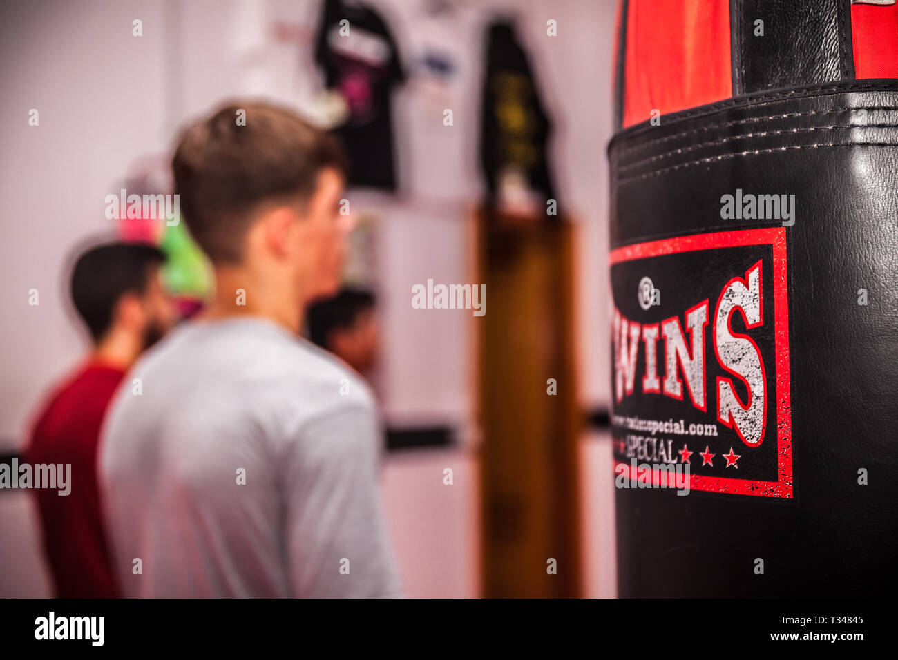 kick boxing training in a gym Stock Photo - Alamy