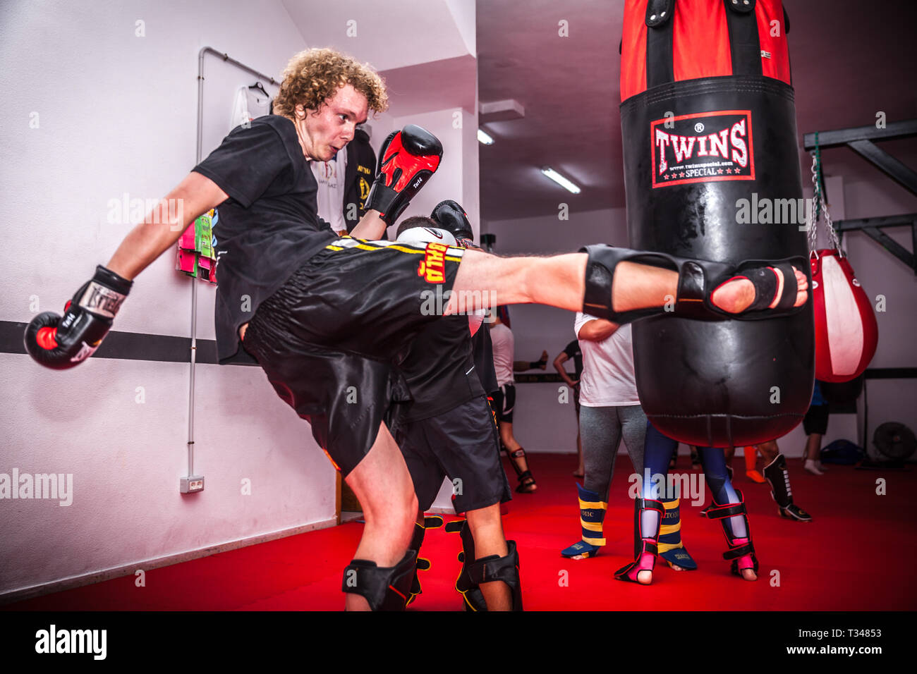 Kick boxing light contact hi-res stock photography and images - Alamy
