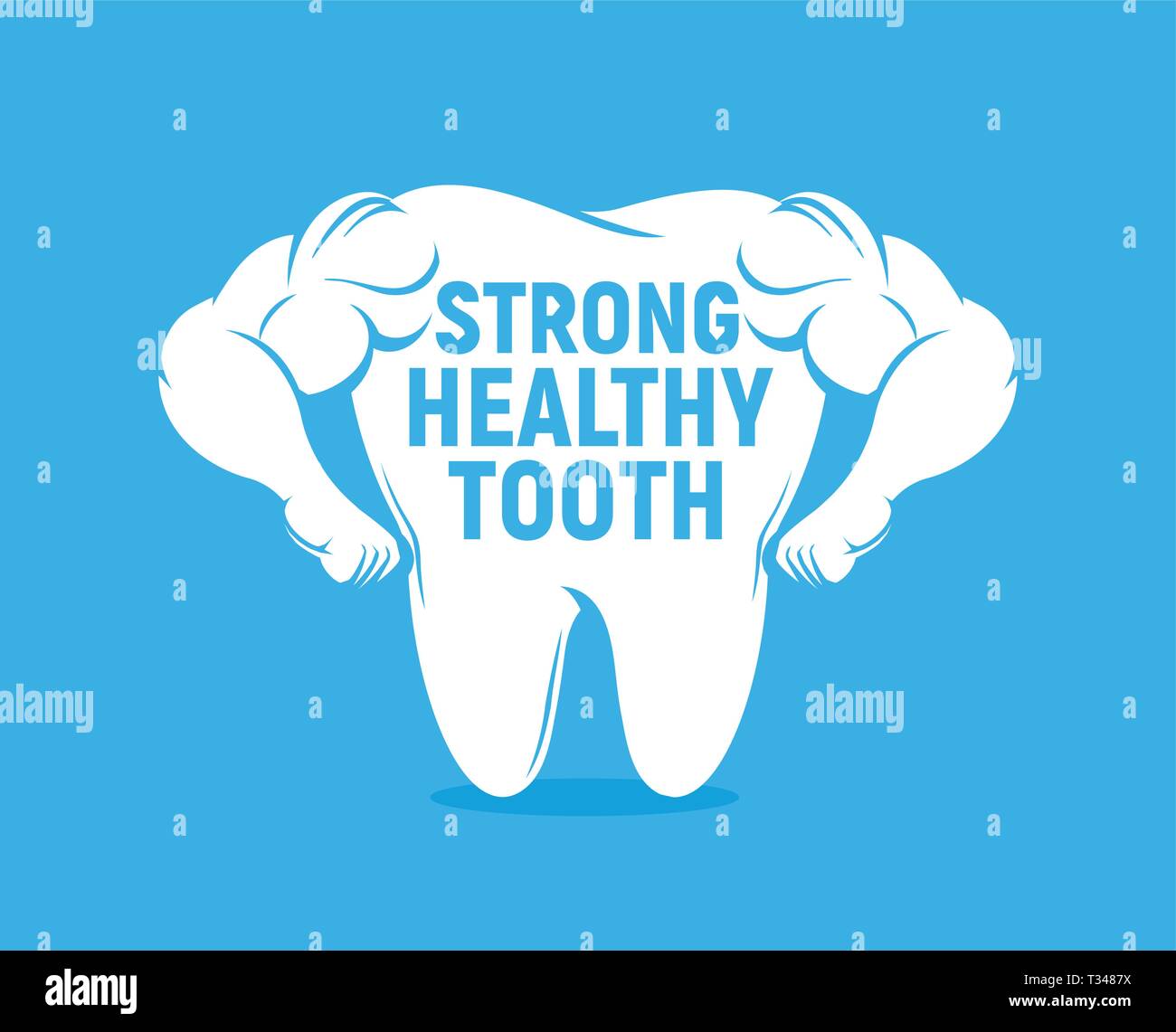 Strong healthy tooth vector icon. Dental care clinic logo template ...