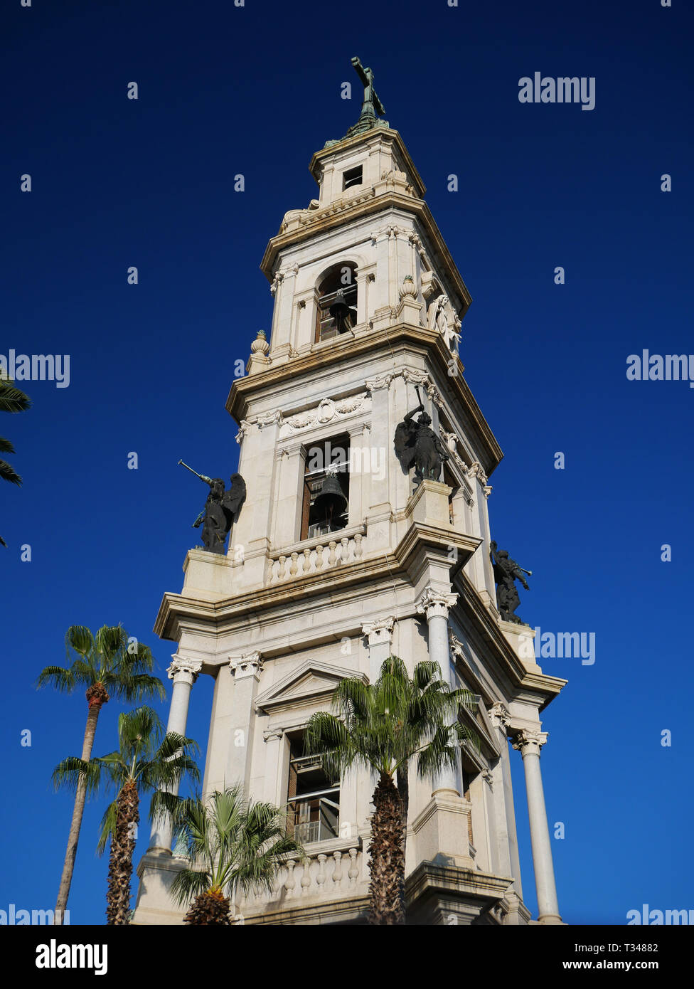 The bell tower of the Pontifical Shrine of the Blessed Virgin of the ...