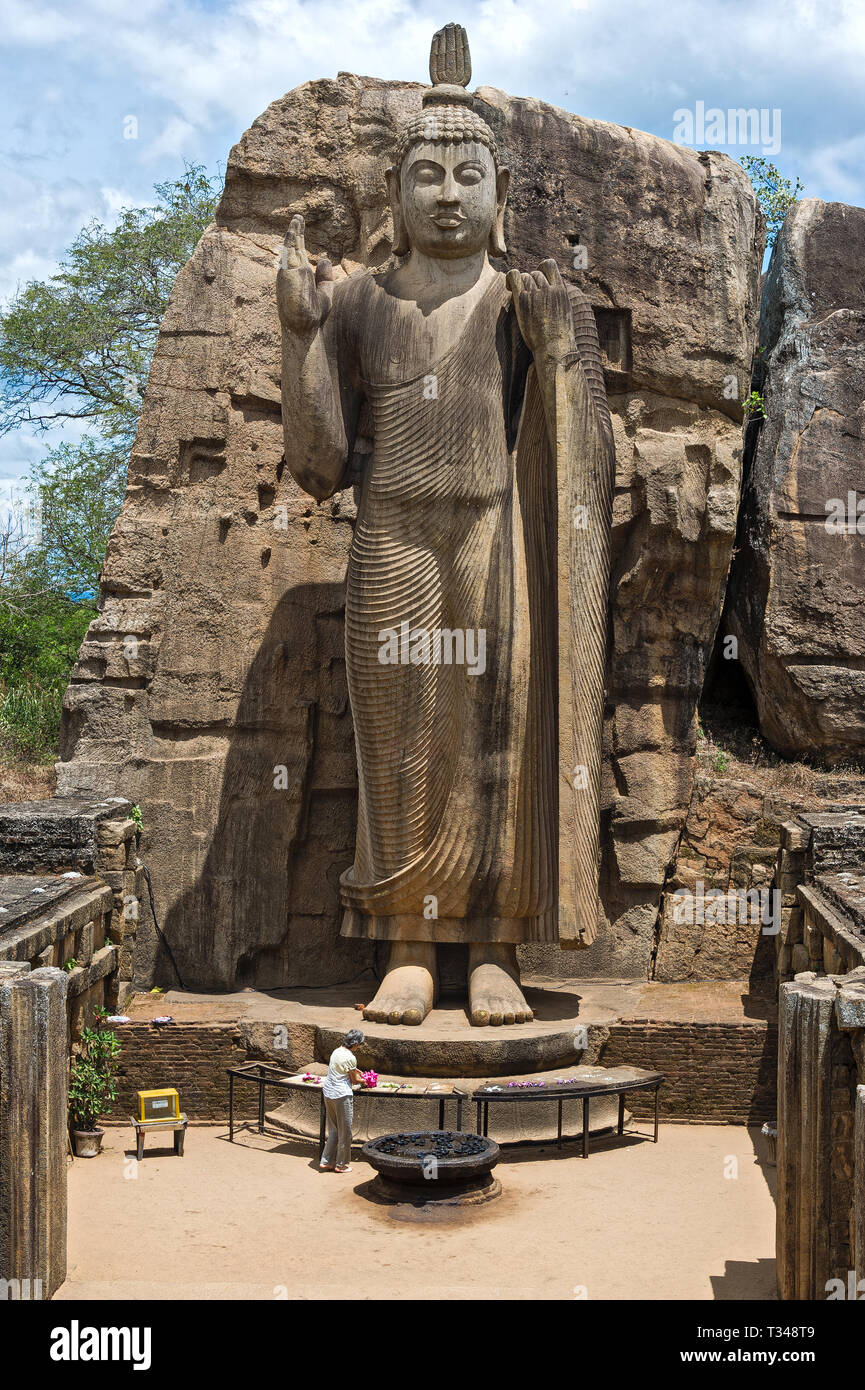 The Avukana statue is a standing statue of the Buddha near Kekirawa ...