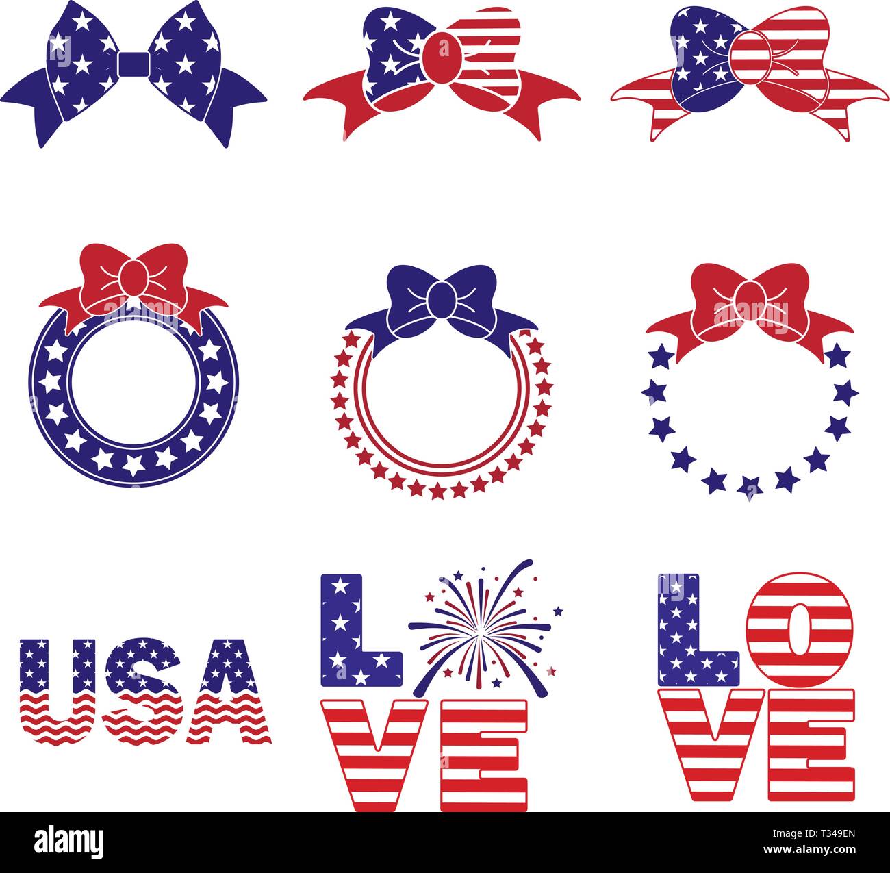 American 4th july independence Stock Vector Images - Alamy
