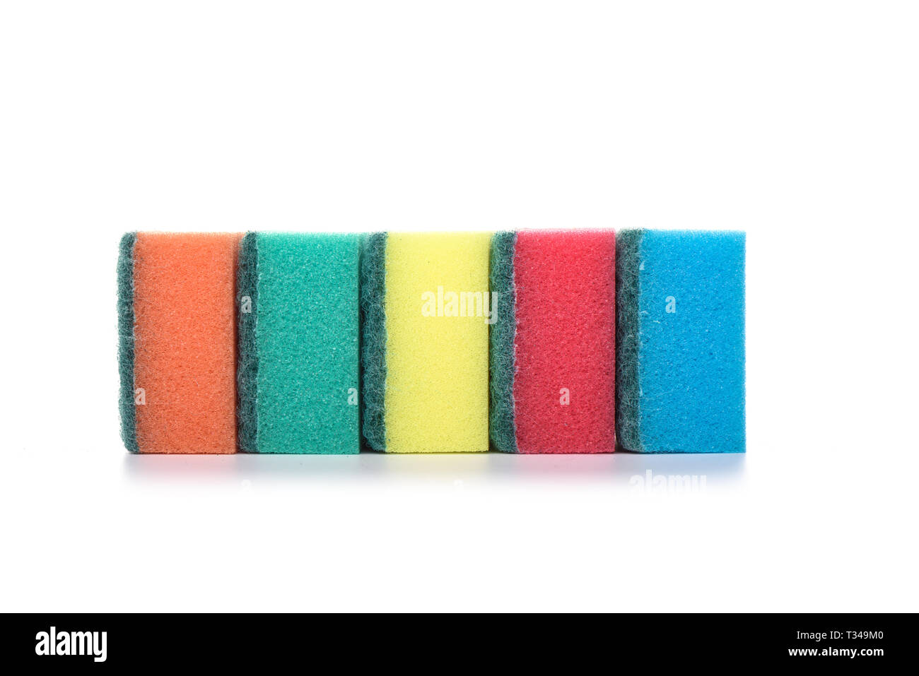 Kitchen multi-colored sponge isolated on white background. The concept ...