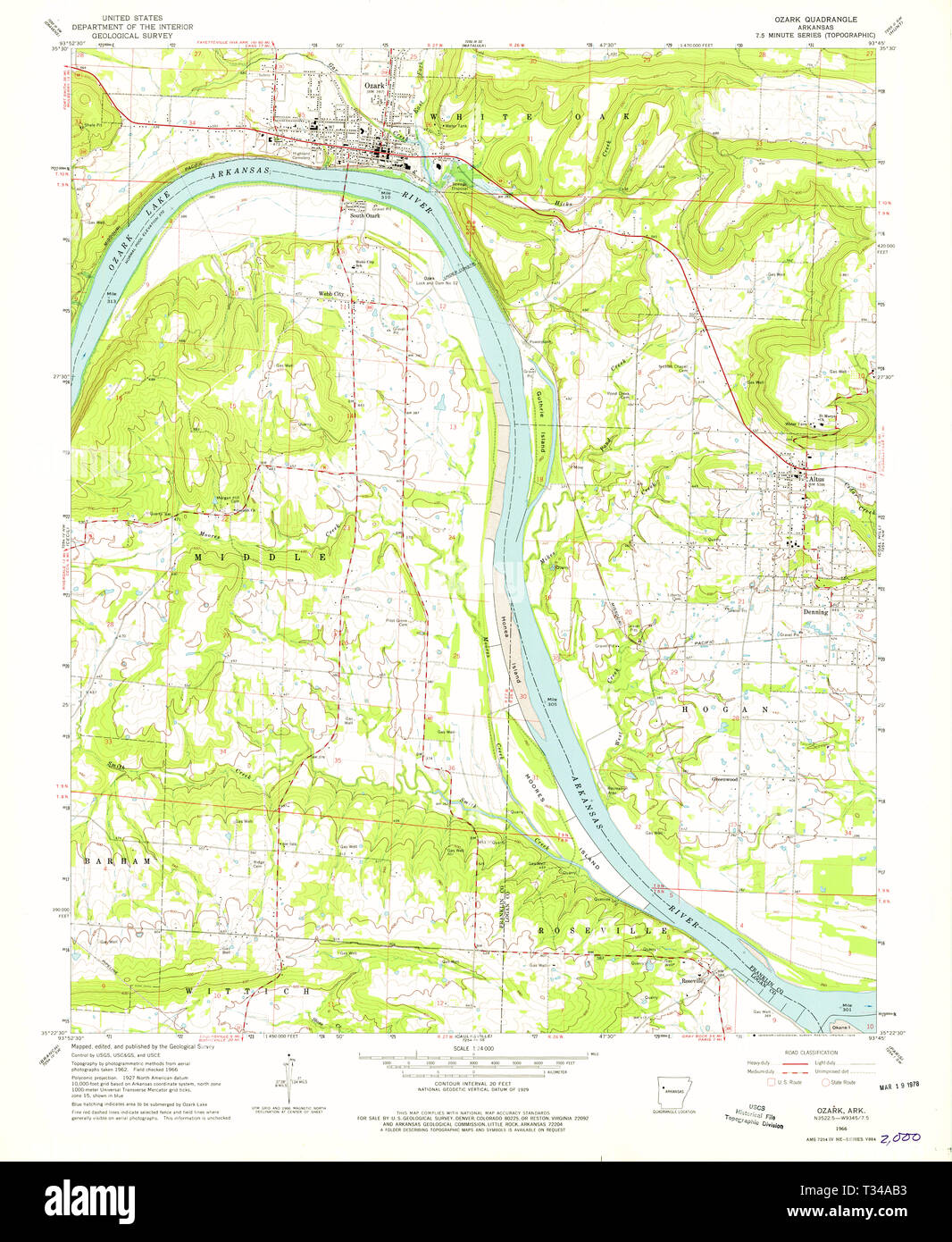 Map of ozark hi-res stock photography and images - Alamy