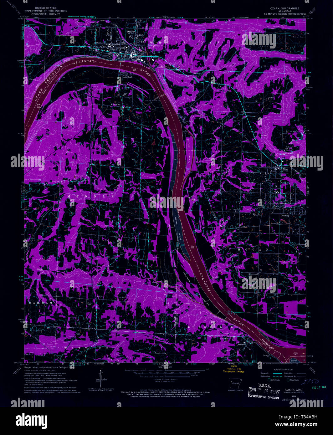 Map of ozark hi-res stock photography and images - Alamy