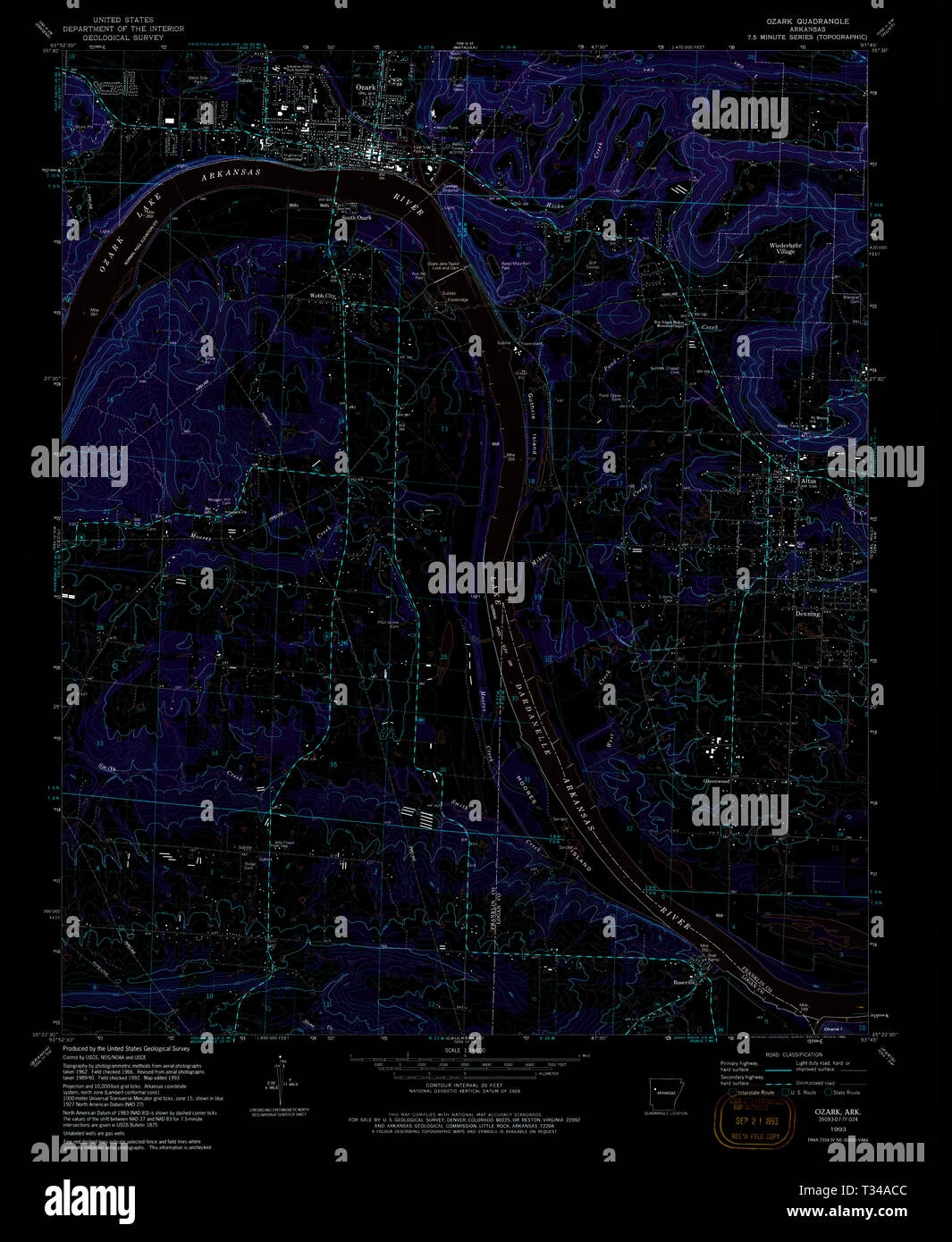 Map of ozark hi-res stock photography and images - Alamy
