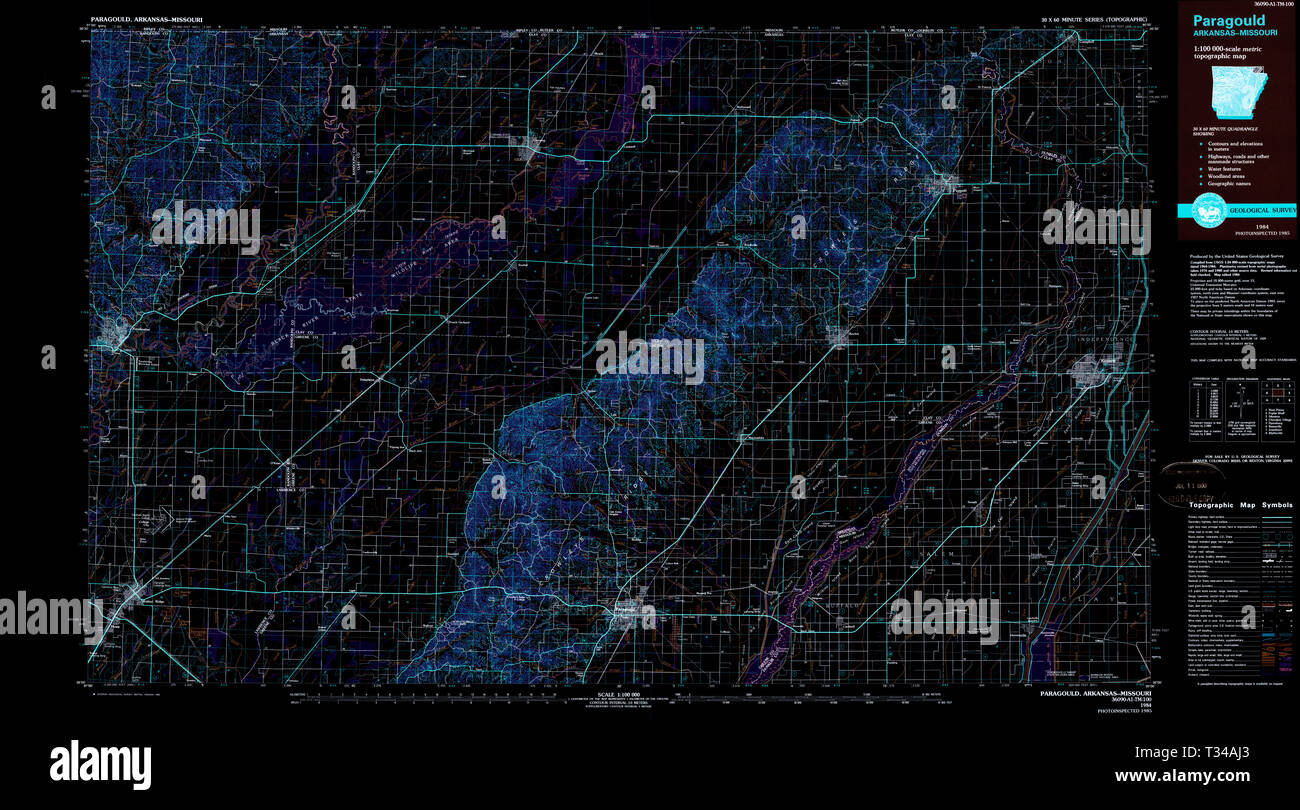 Map of paragould hi-res stock photography and images - Alamy