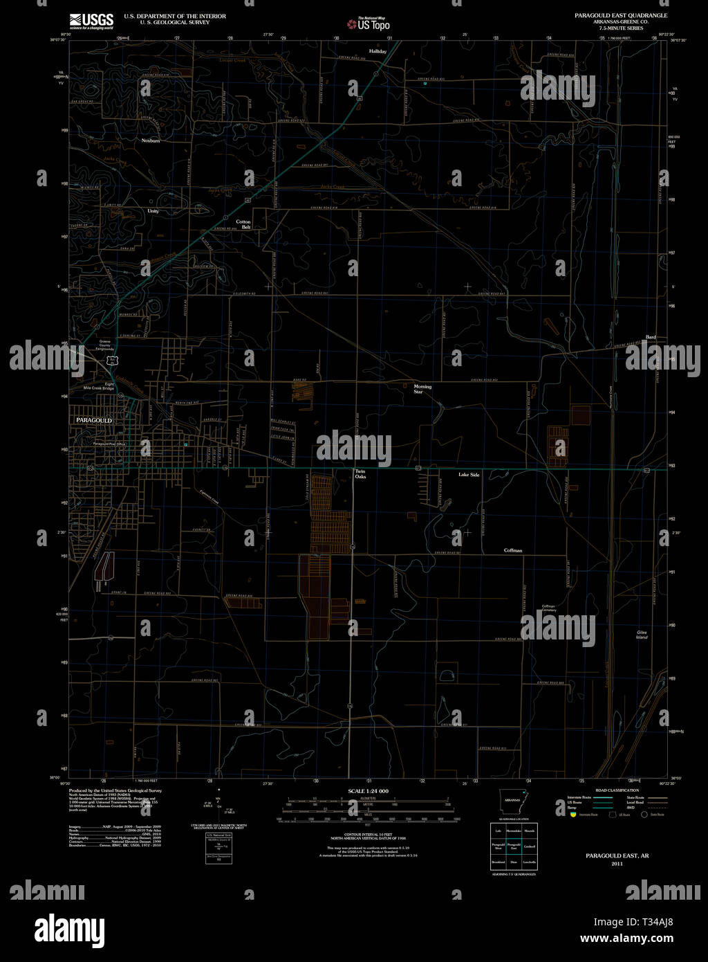 Map of paragould hi-res stock photography and images - Alamy