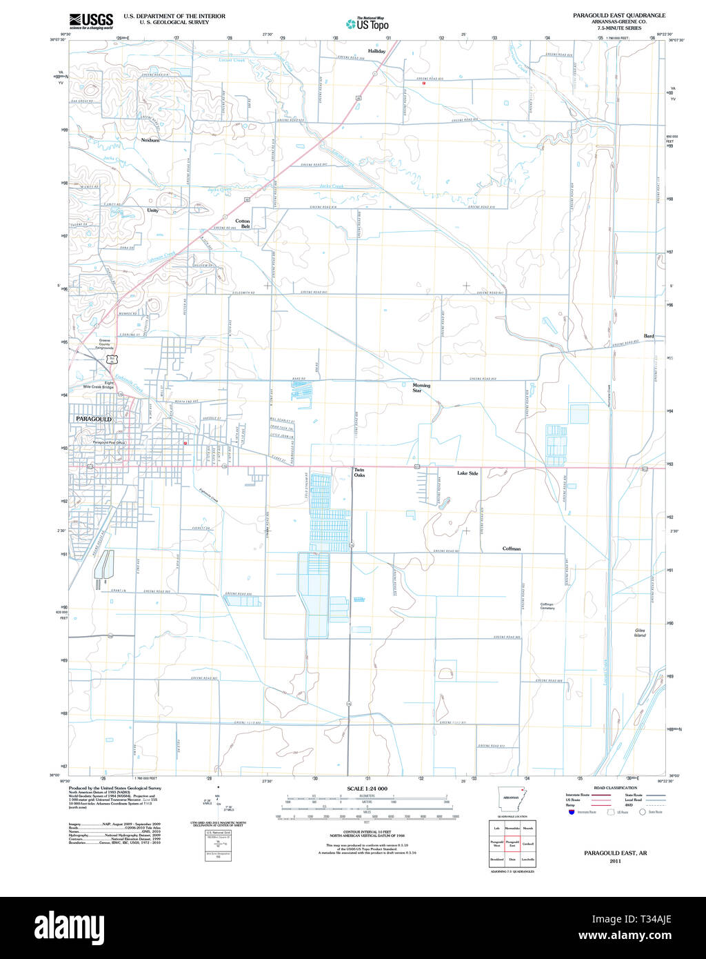 Map of paragould hi-res stock photography and images - Alamy