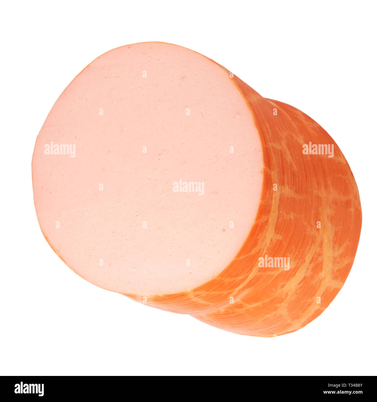 One Sausage Isolated Stock Photo - Alamy