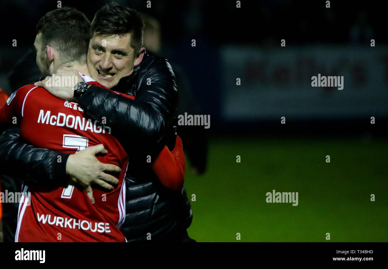 DECLAN DEVINE Derry City FC manager & JAMIE MCDONAGH of Derry City FC ...