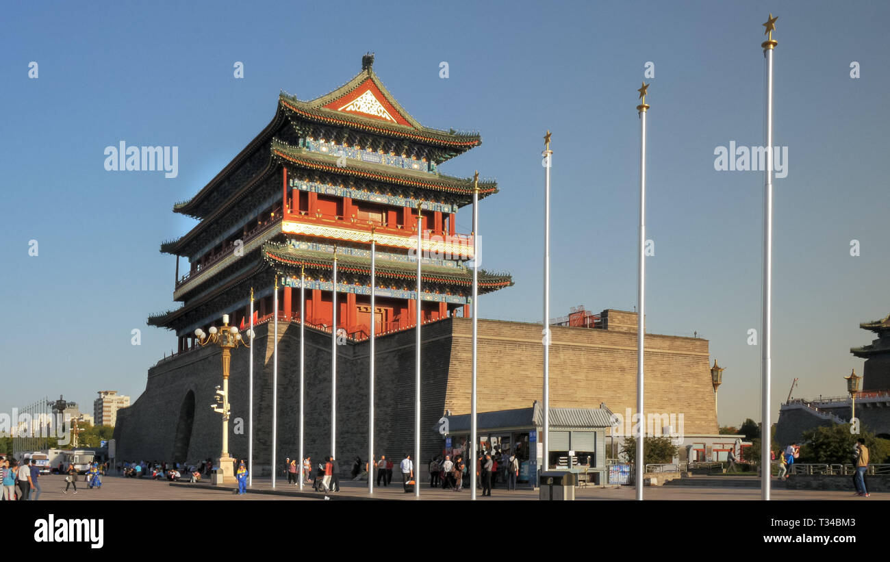wide view of the qianmen gate, beijing Stock Photo - Alamy