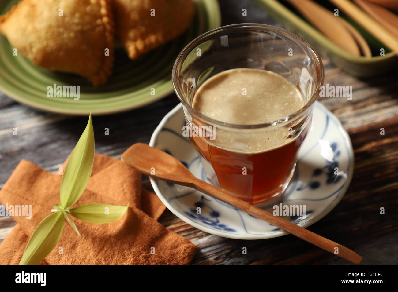 Sarabba. Traditional herbal-spiced tea latte from Makassar (Ujung ...
