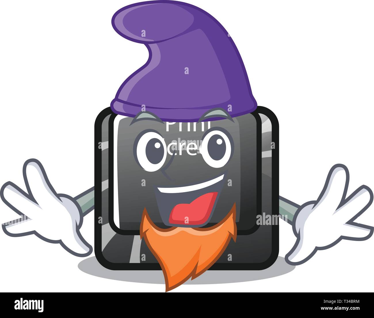 Elf button print screen the computer character Stock Vector Image & Art ...