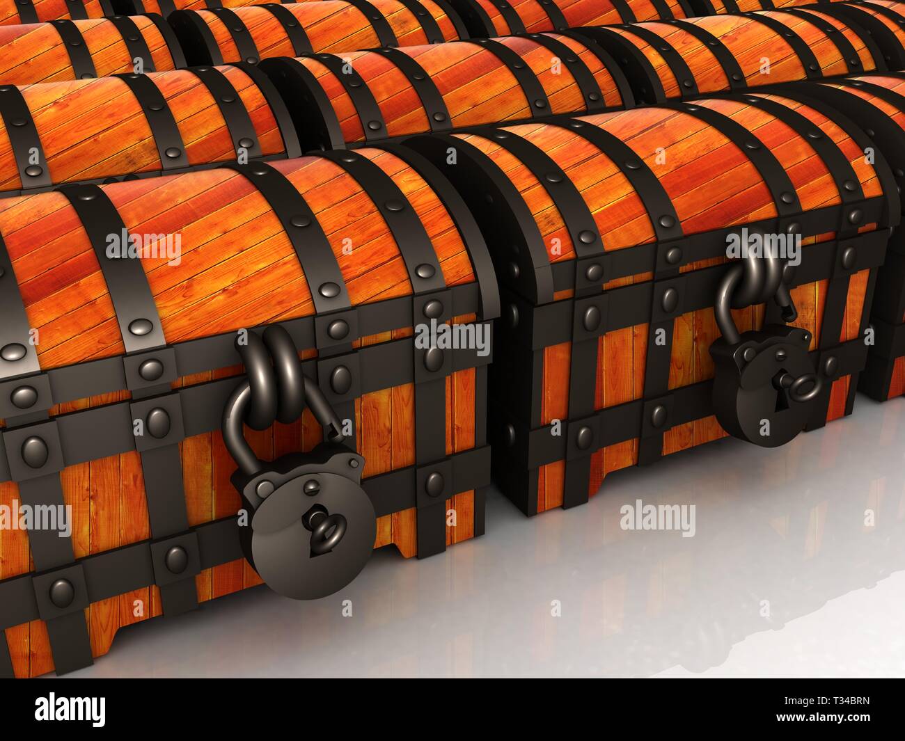 Closed chests illustration hi-res stock photography and images - Alamy