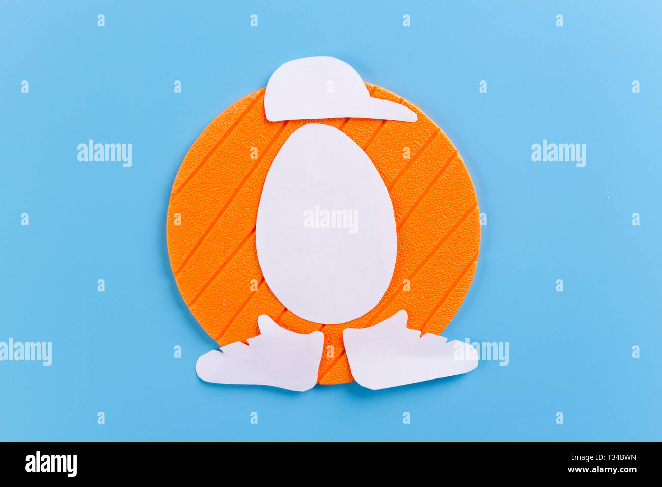 egg character as a cool rapper. blue background Stock Photo - Alamy