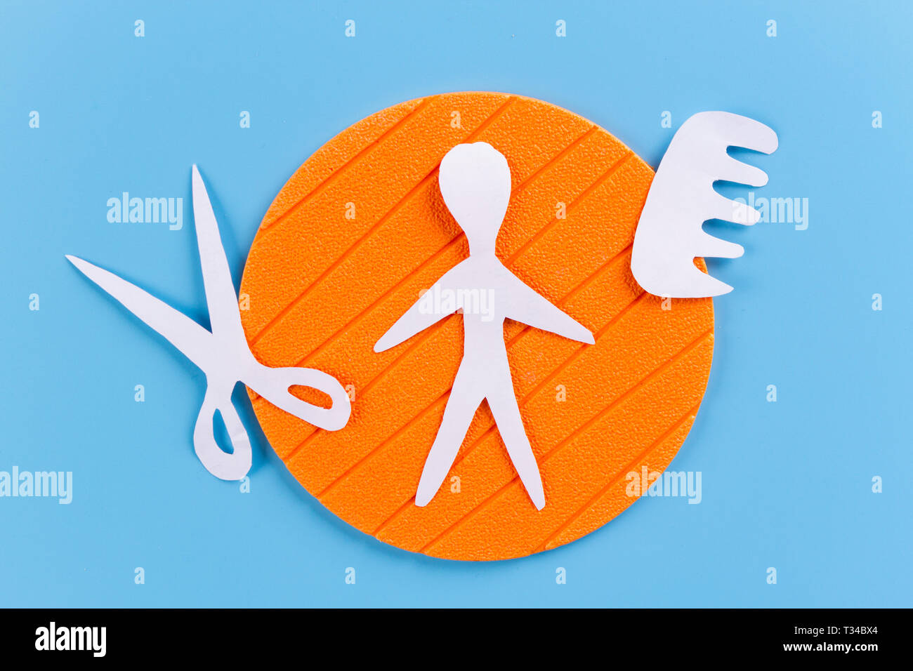 hairdresser salon concept image. made of paper Stock Photo - Alamy