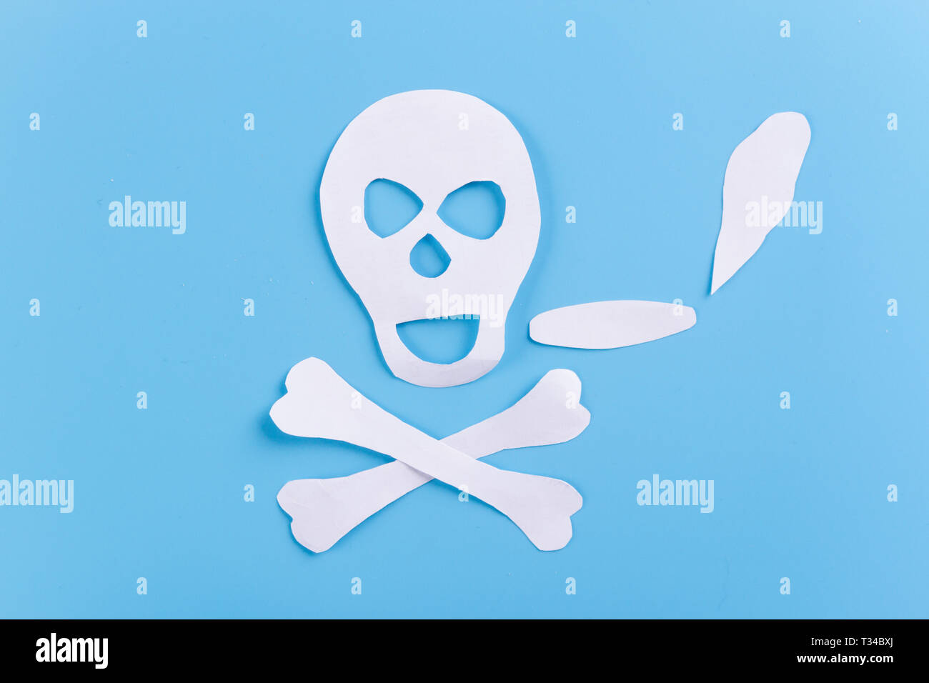 danger of smoking . concept image. paper cut Stock Photo - Alamy