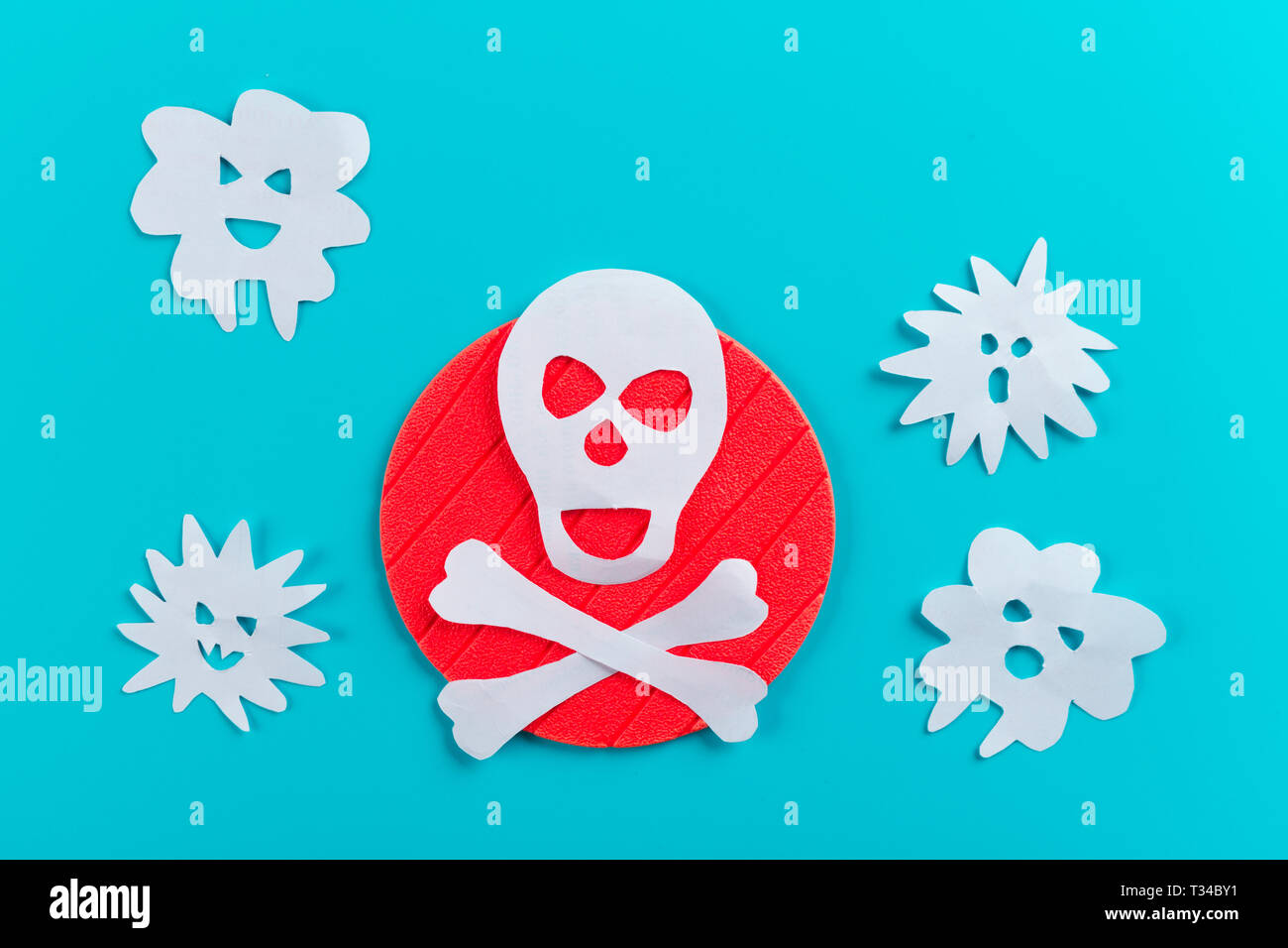 dangerous virus concept image. viruses and skull Stock Photo - Alamy