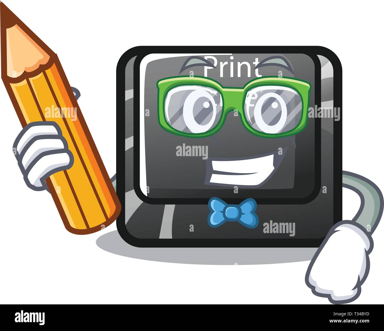 Student button print screen in shape mascot Stock Vector Image & Art ...