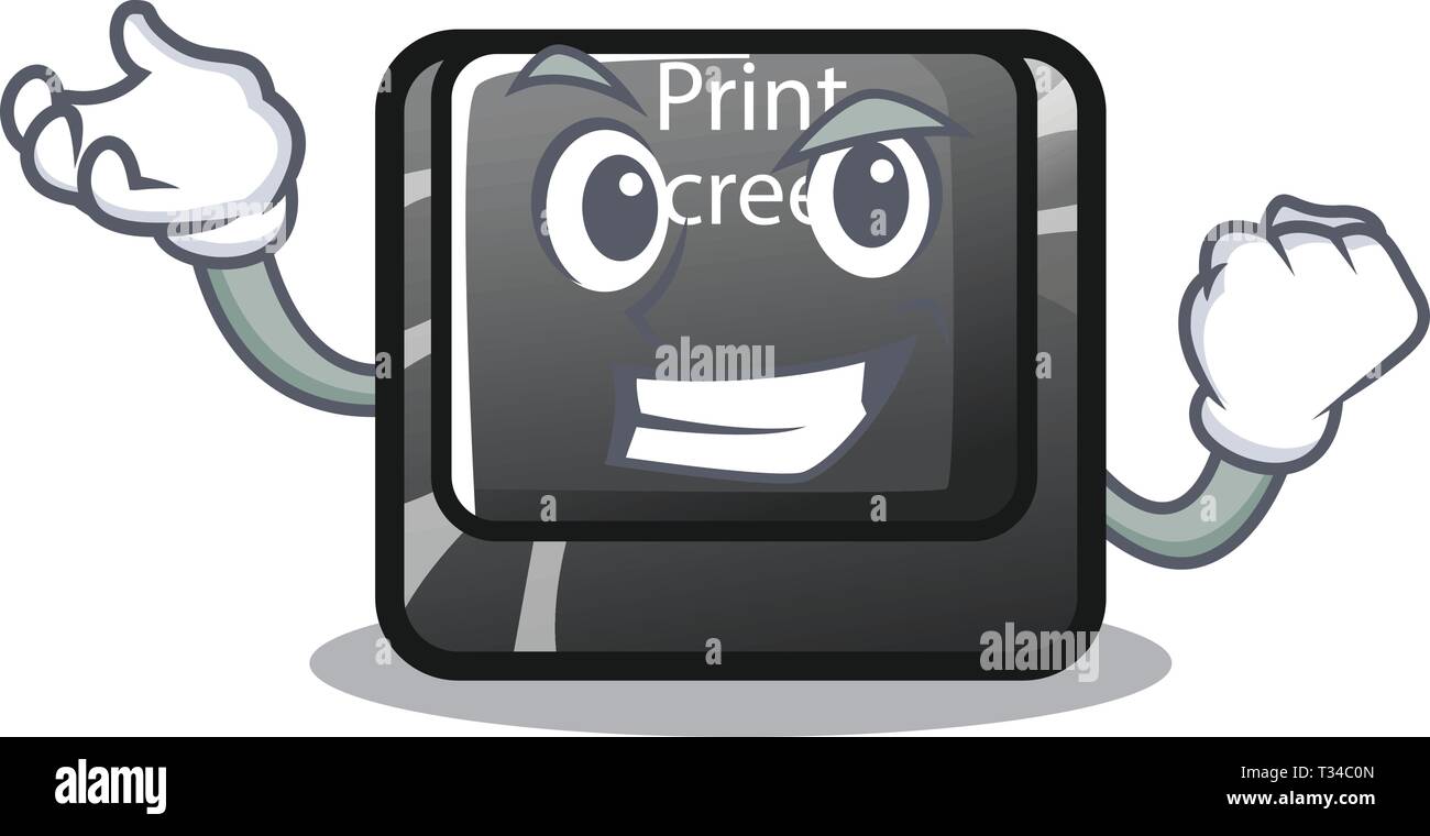Successful button print screen in shape mascot Stock Vector Image & Art ...