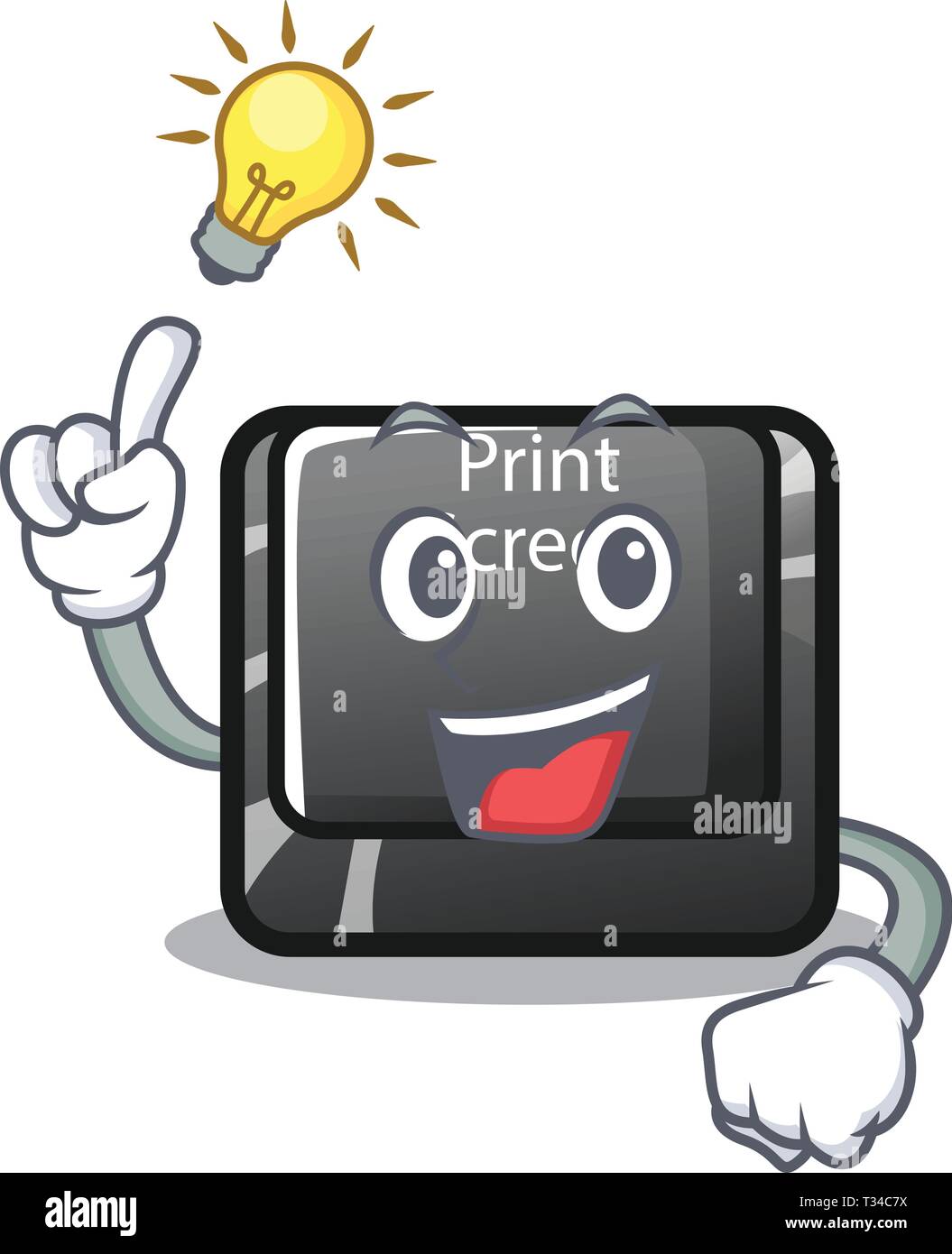 Have an idea print screen button on cartoon keyboard Stock Vector Image ...