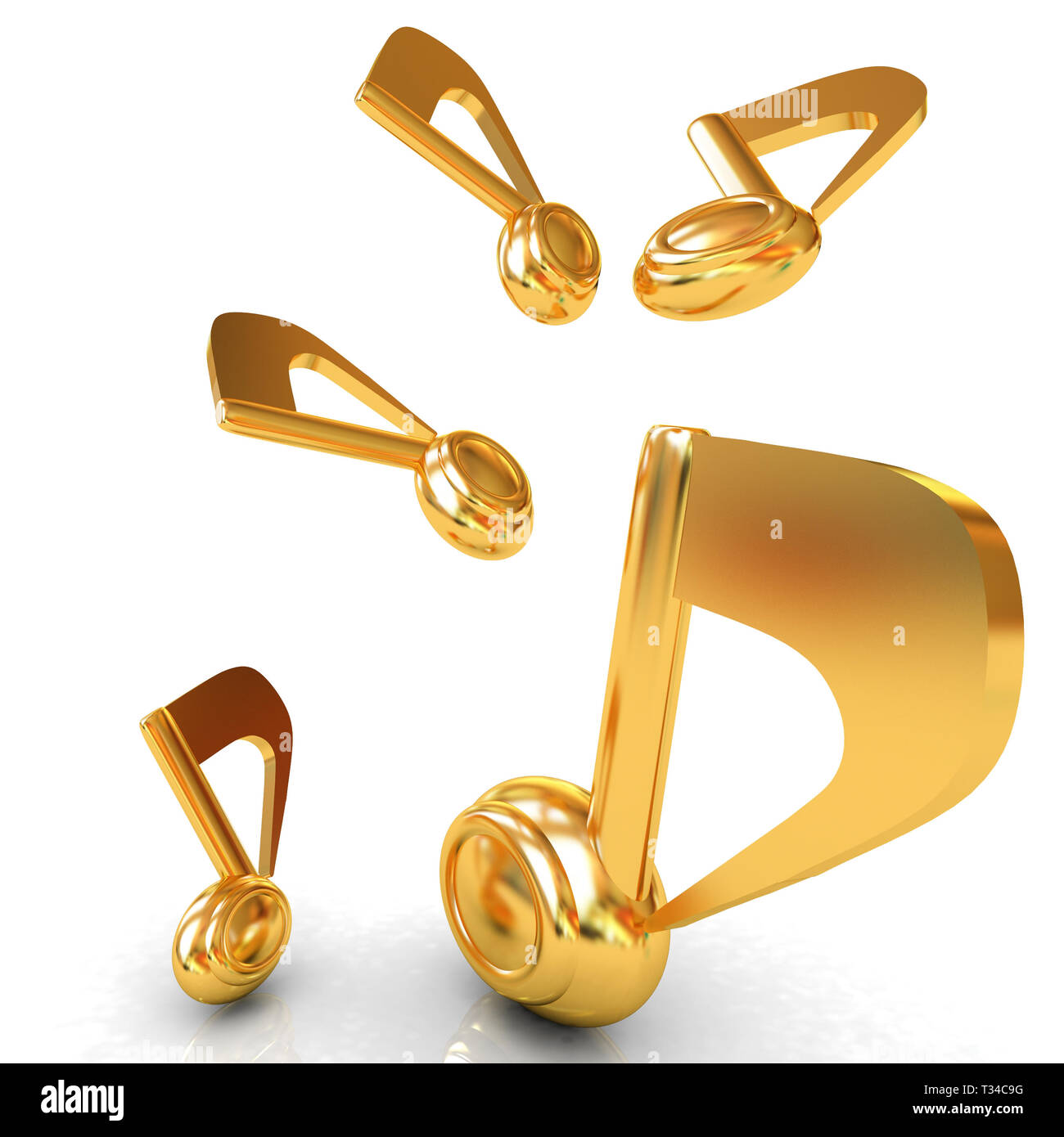 Stylized representation of musical notes hi-res stock photography and ...
