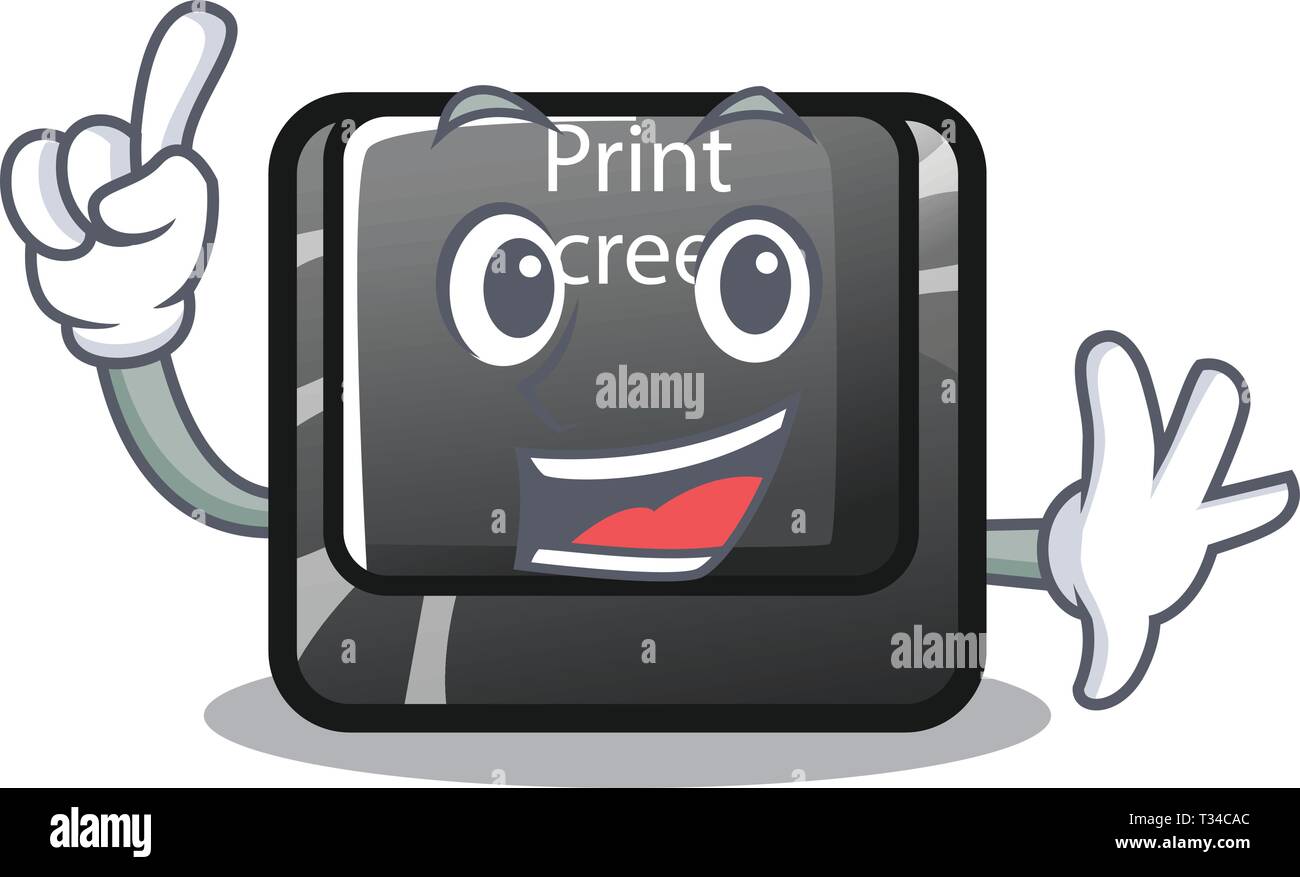 Finger print screen button on cartoon keyboard Stock Vector Image & Art ...