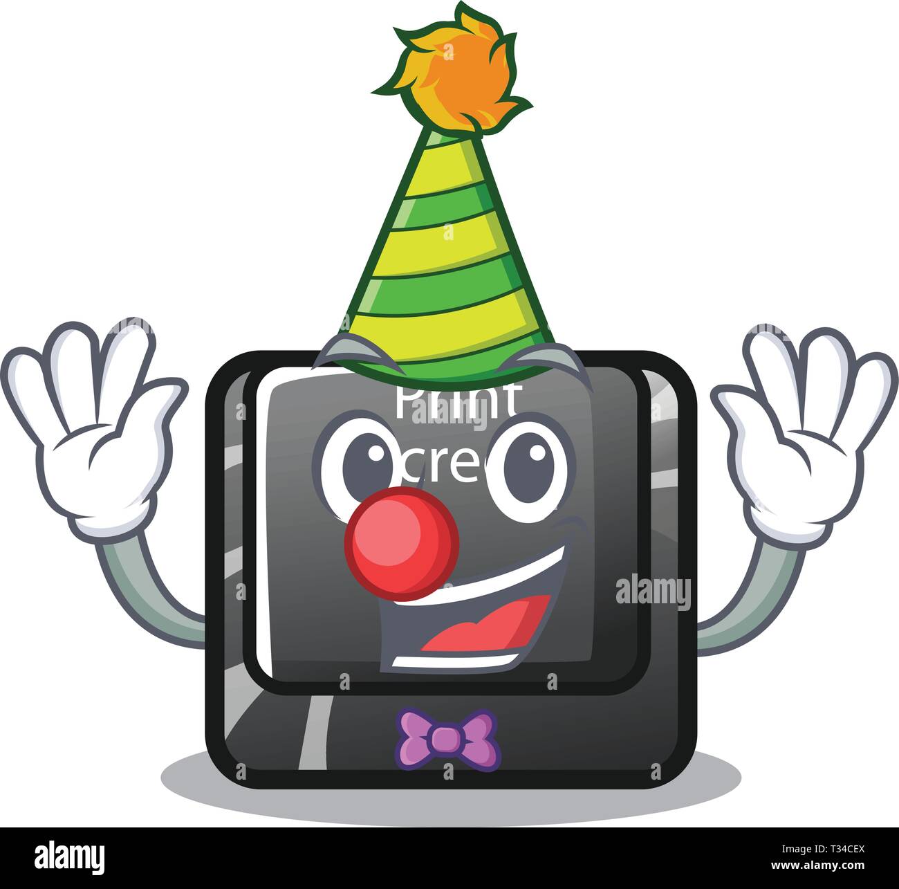 Clown print screen button on cartoon keyboard Stock Vector Image & Art ...