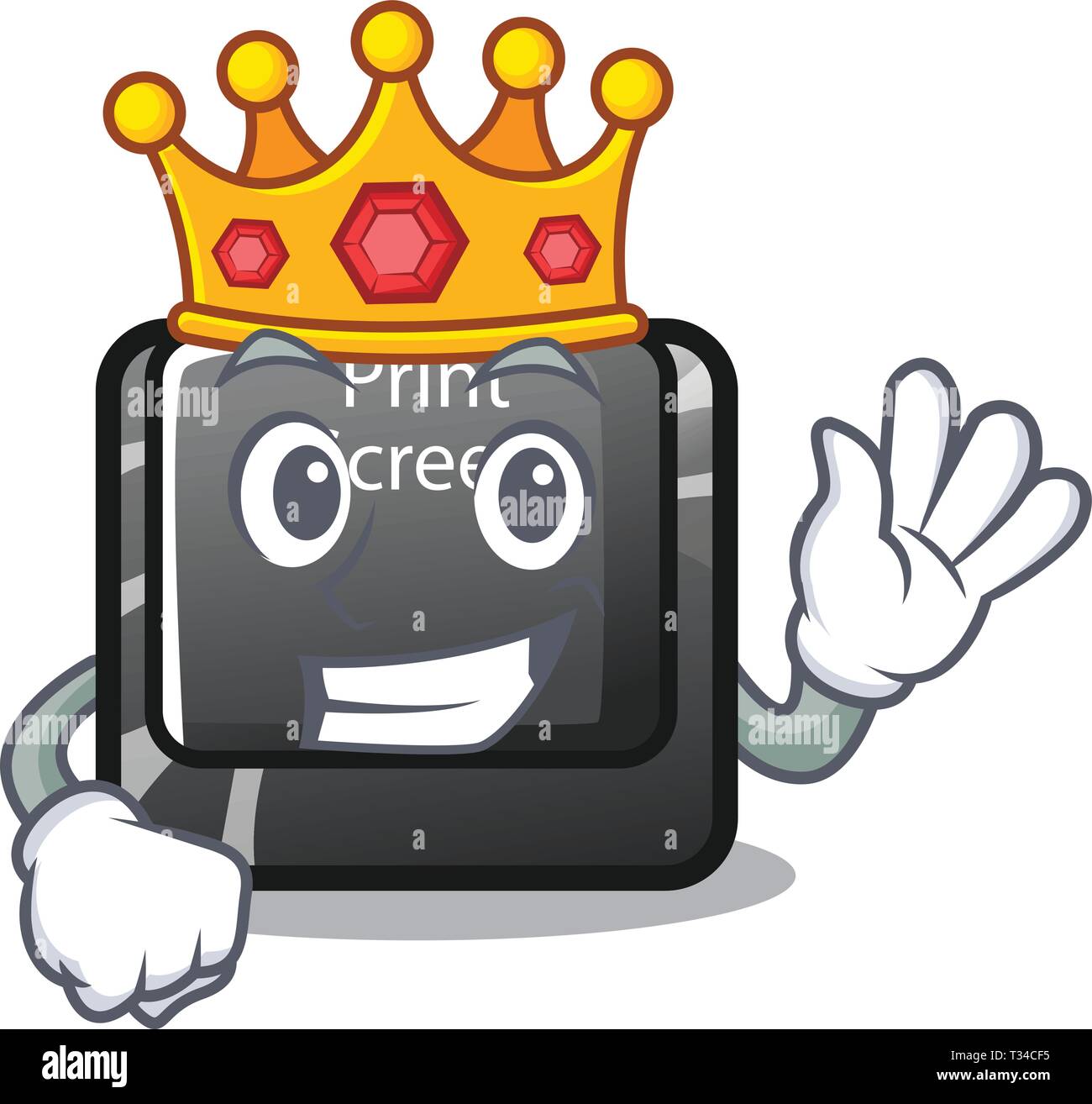 King print screen button on cartoon keyboard Stock Vector Image & Art ...