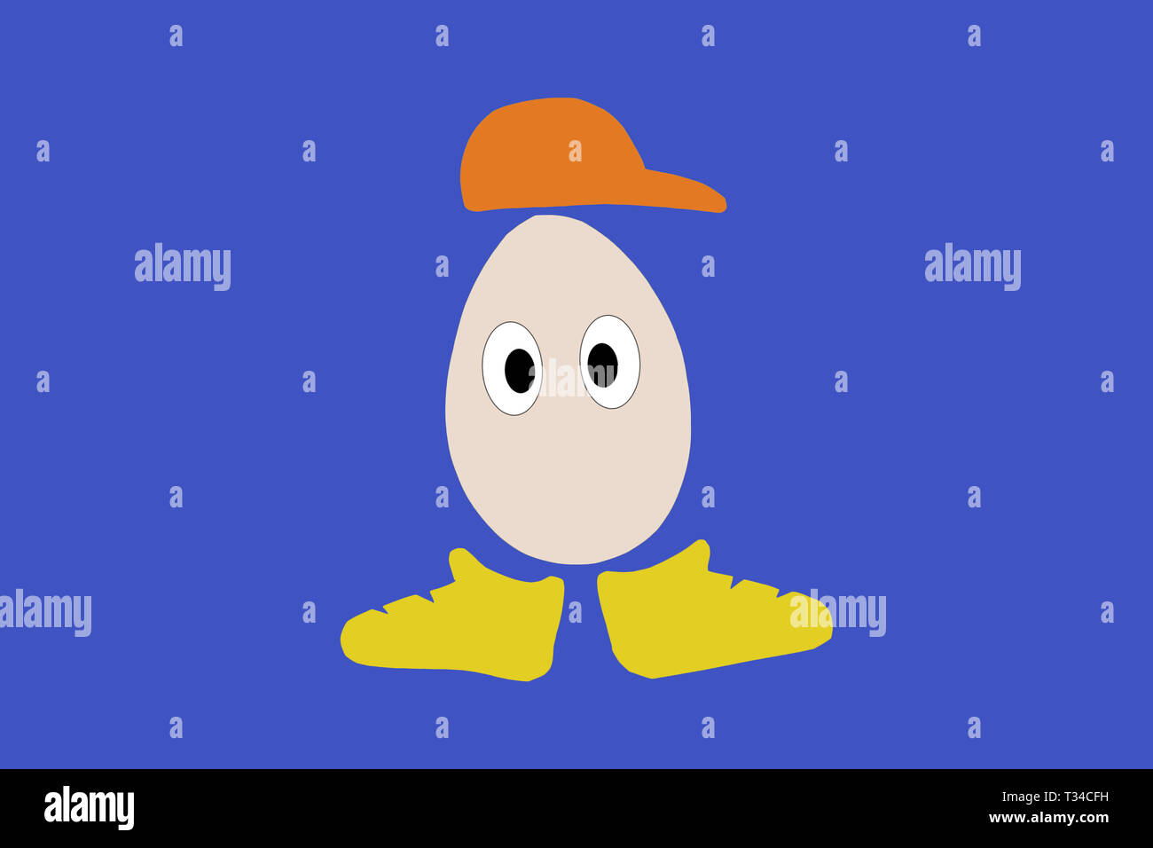 egg character as a cool rapper. blue background Stock Photo - Alamy