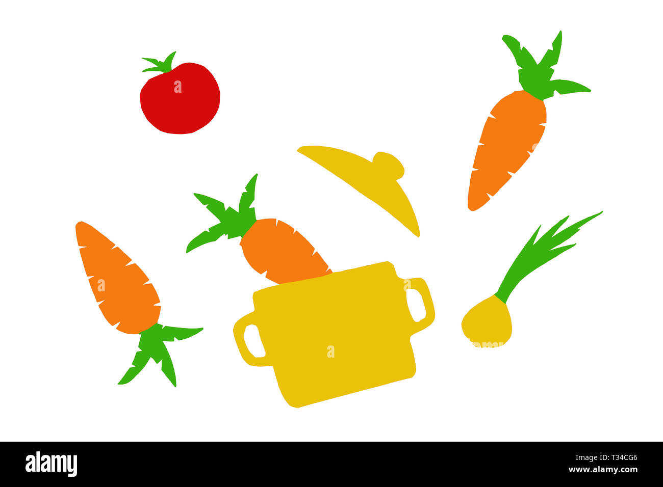 Cooking process soup Cut Out Stock Images & Pictures - Alamy