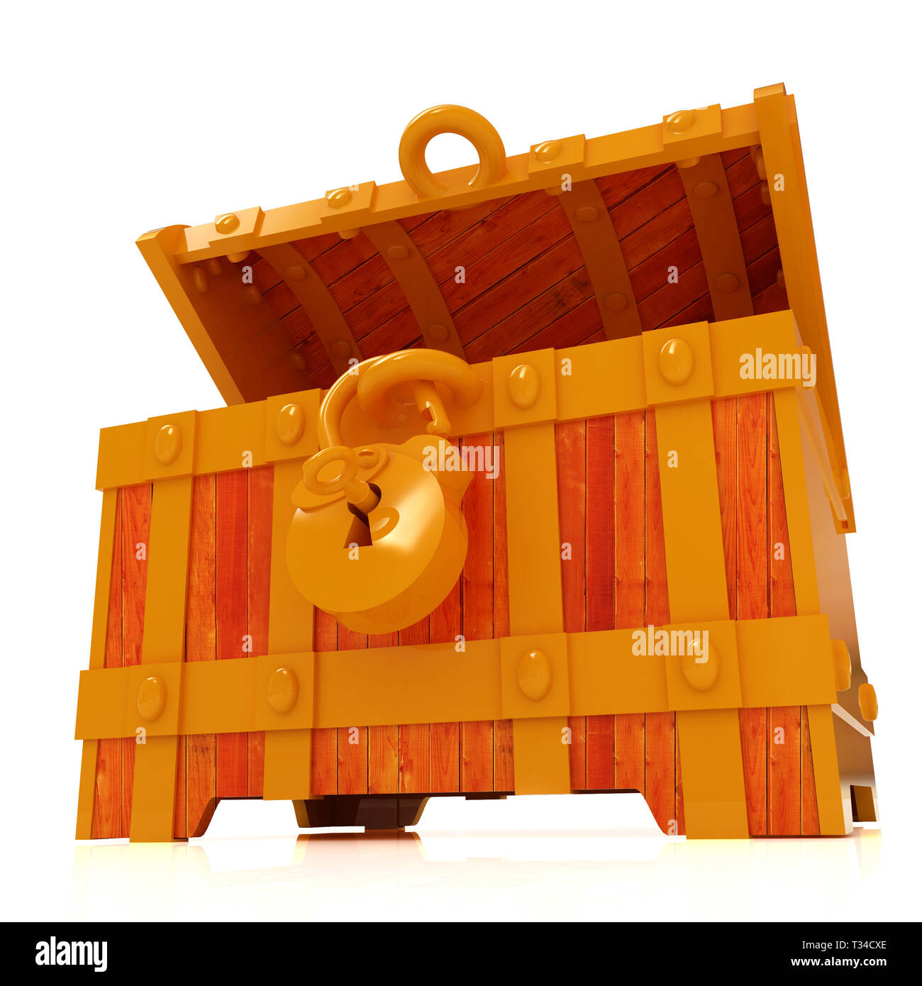 3d render open treasure chest hi-res stock photography and images - Alamy