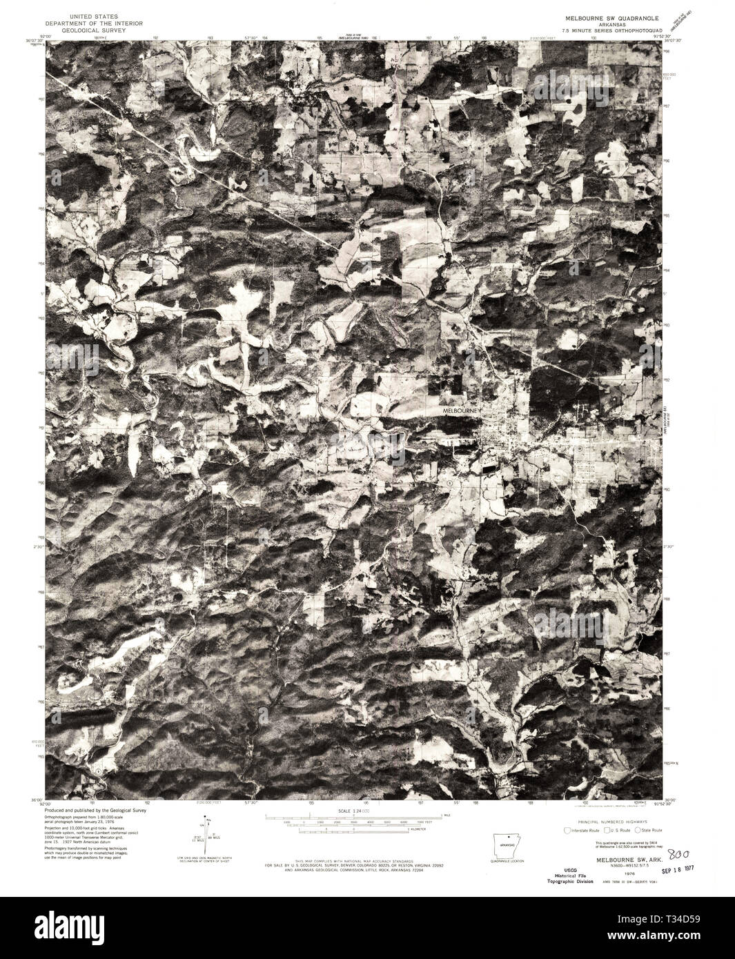 Melbourne arkansas map hi-res stock photography and images - Alamy