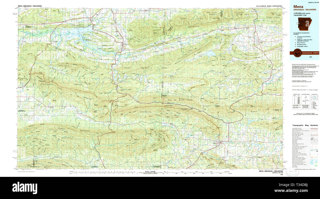 Mena arkansas map hi-res stock photography and images - Alamy