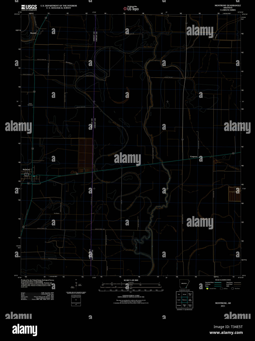 Montrose arkansas map hi-res stock photography and images - Alamy