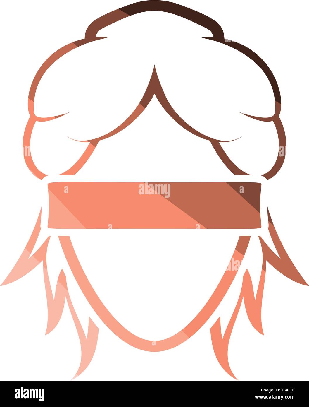 Femida head icon. Flat color design. Vector illustration Stock Vector ...