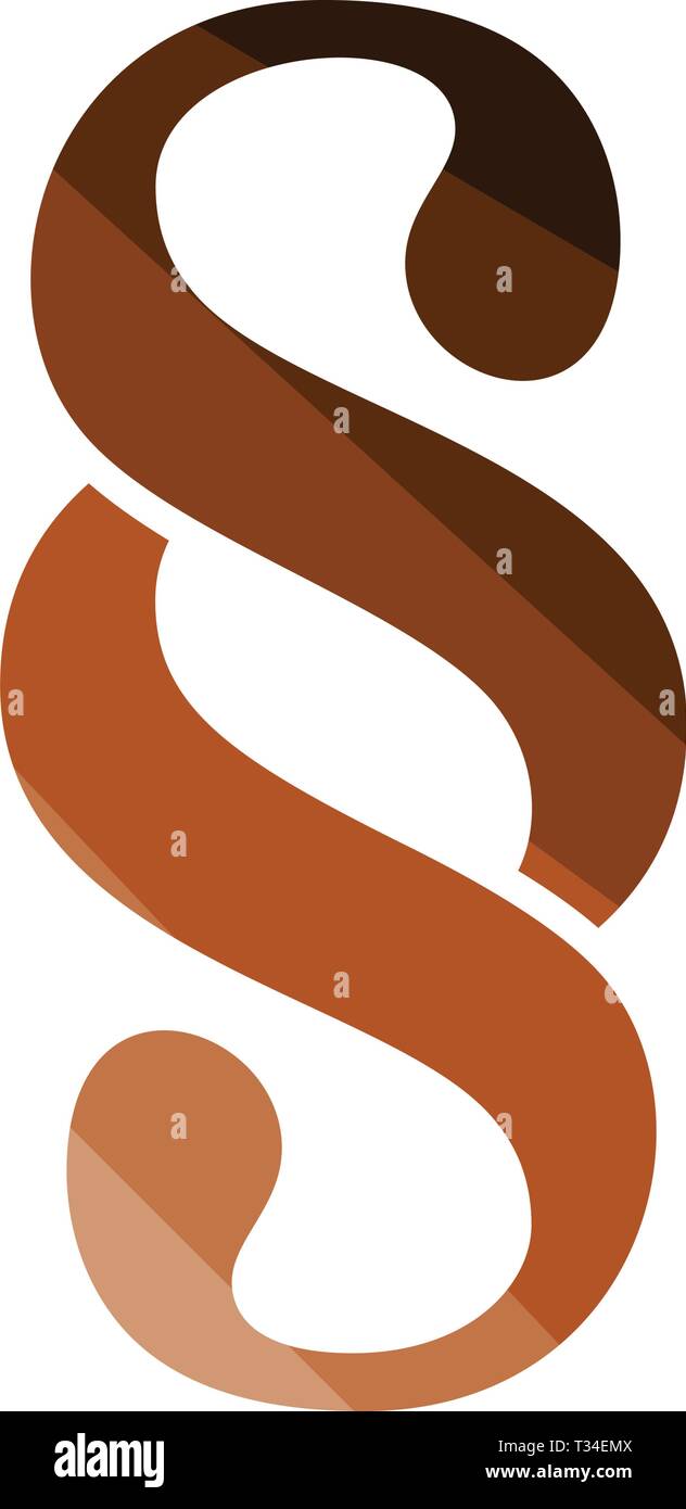 Paragraph symbol icon. Flat color design. Vector illustration Stock ...