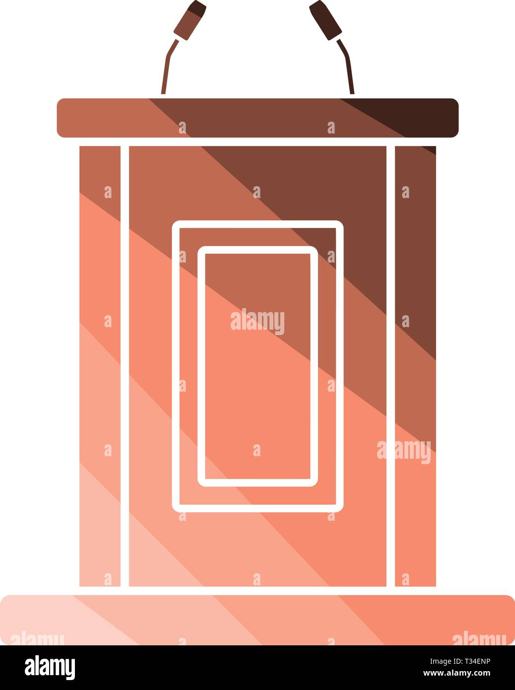 Witness stand icon. Flat color design. Vector illustration Stock Vector ...