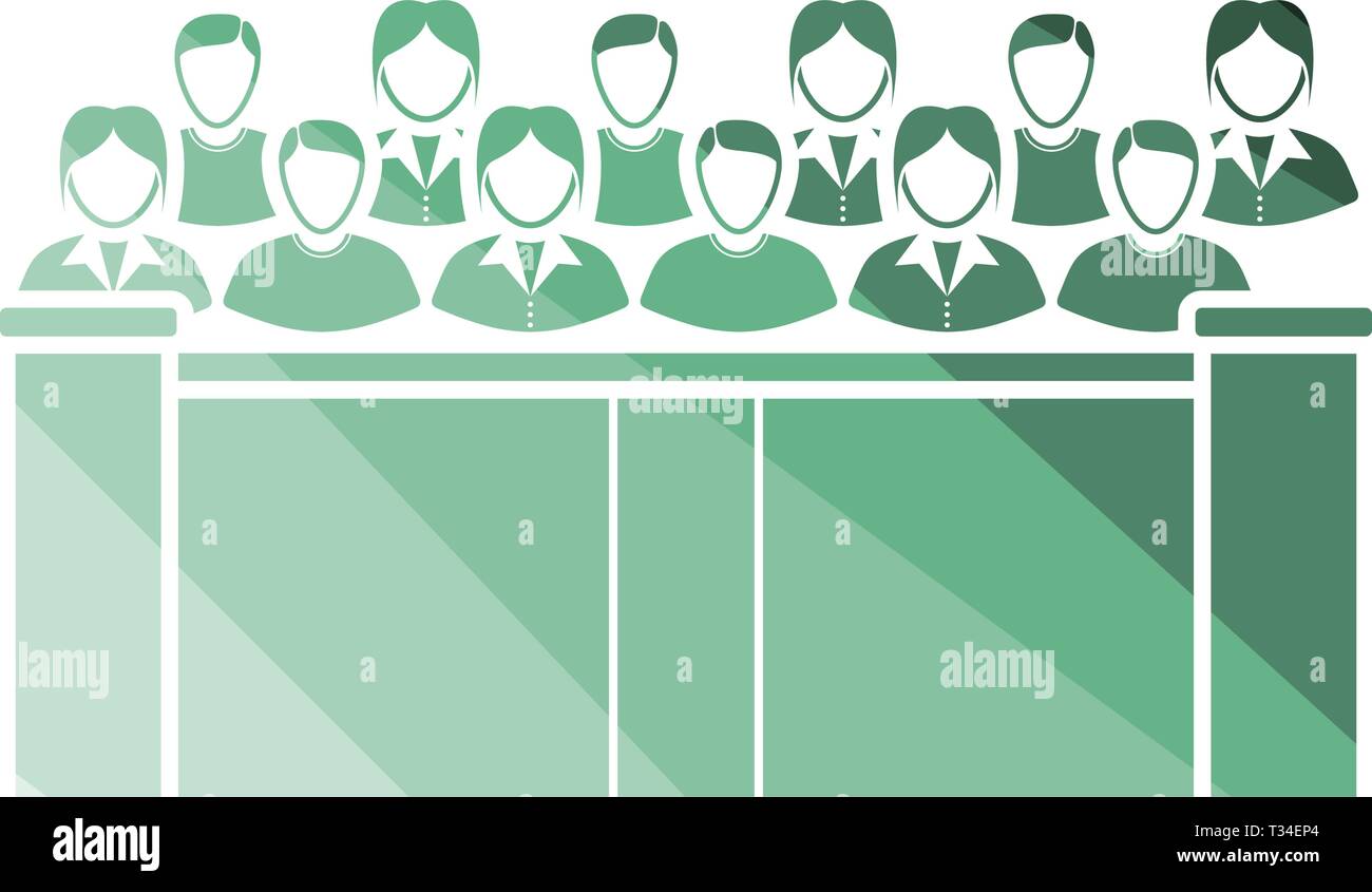Jury icon. Flat color design. Vector illustration Stock Vector Image ...
