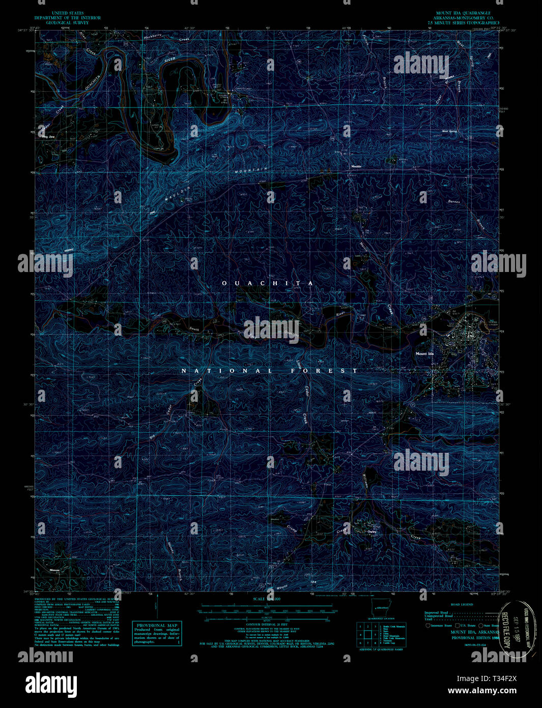 Map Of Mount Ida High Resolution Stock Photography and Images - Alamy
