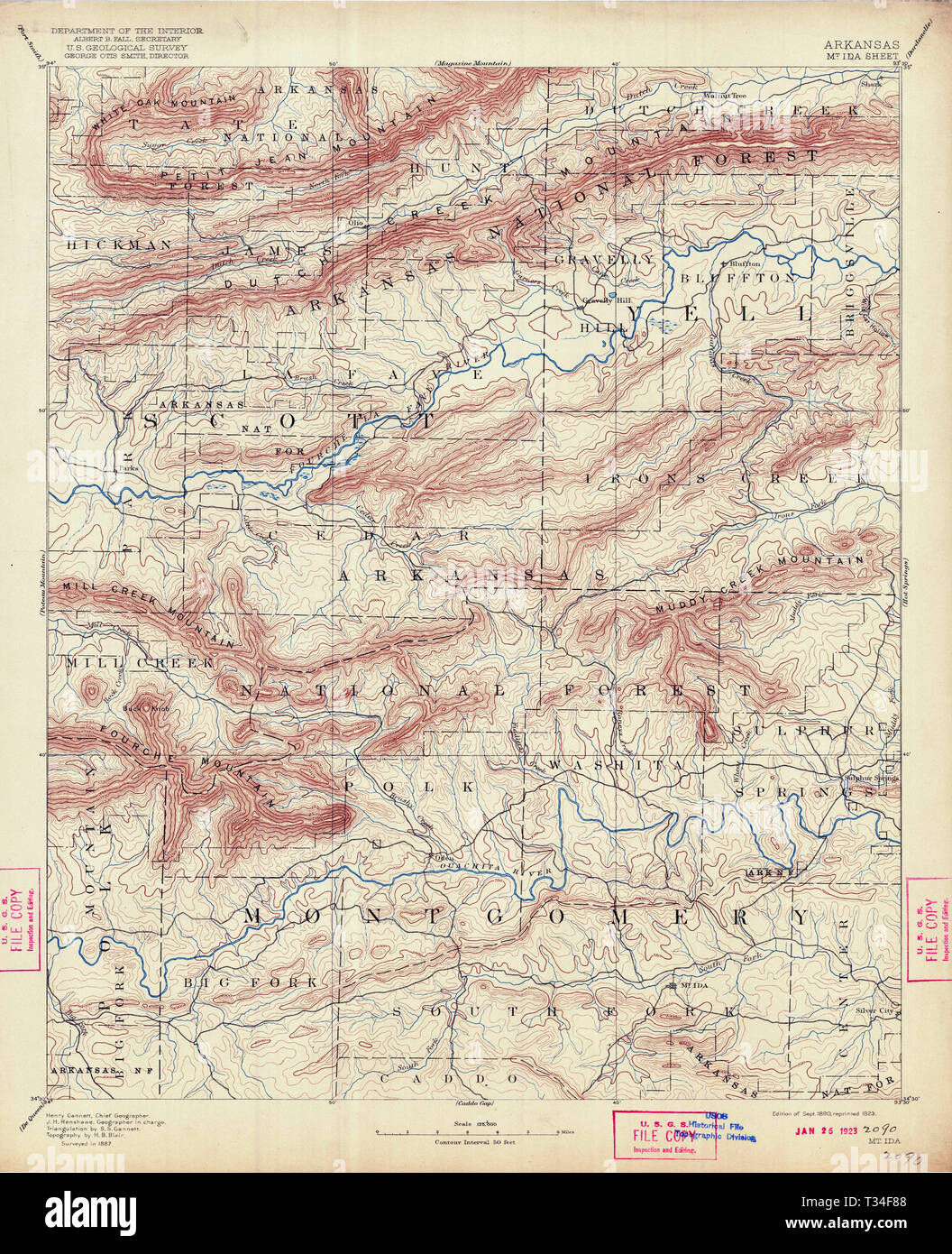 Mount ida arkansas map hi-res stock photography and images - Alamy