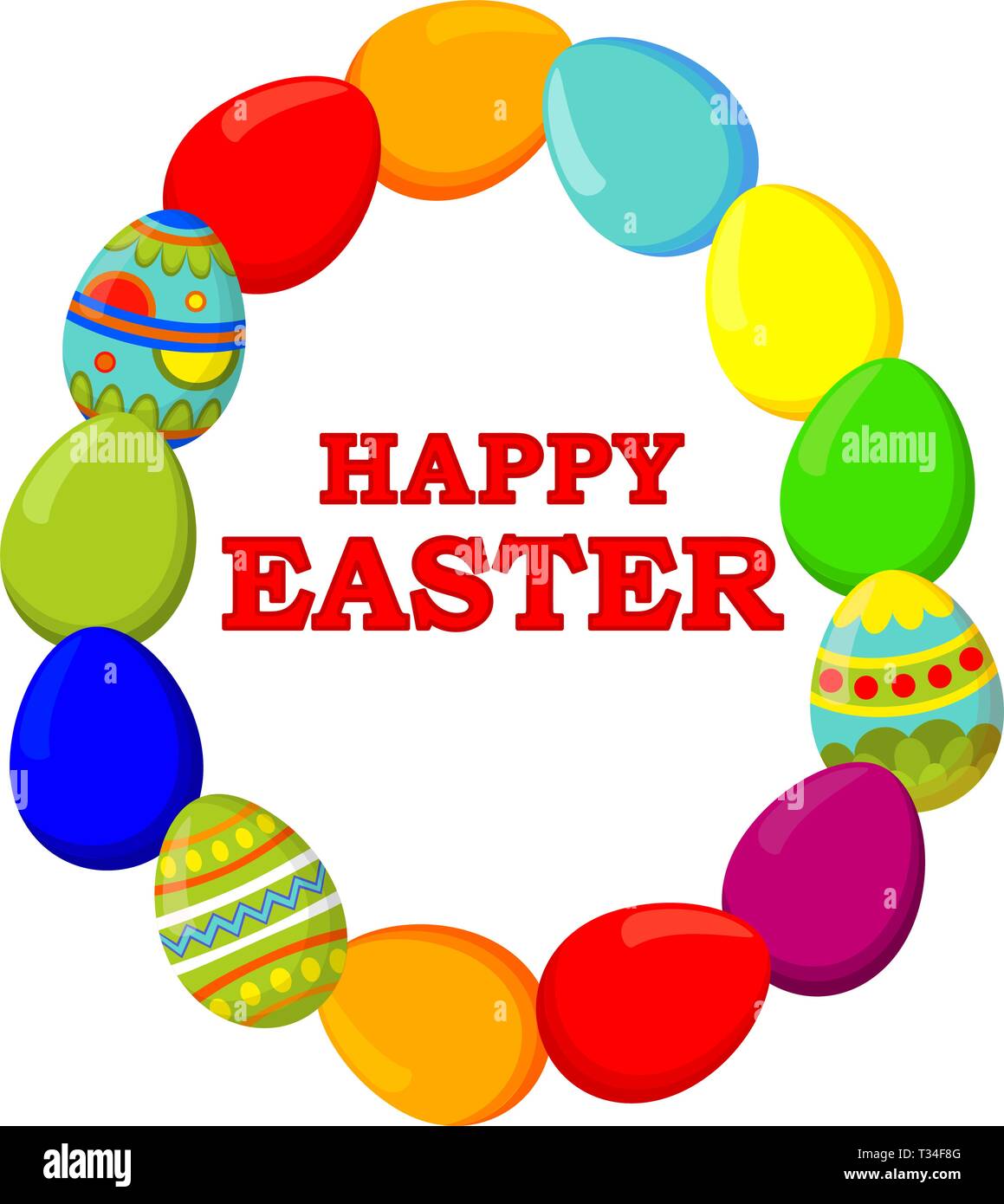 Colorful cartoon easter poster Stock Vector Image & Art - Alamy