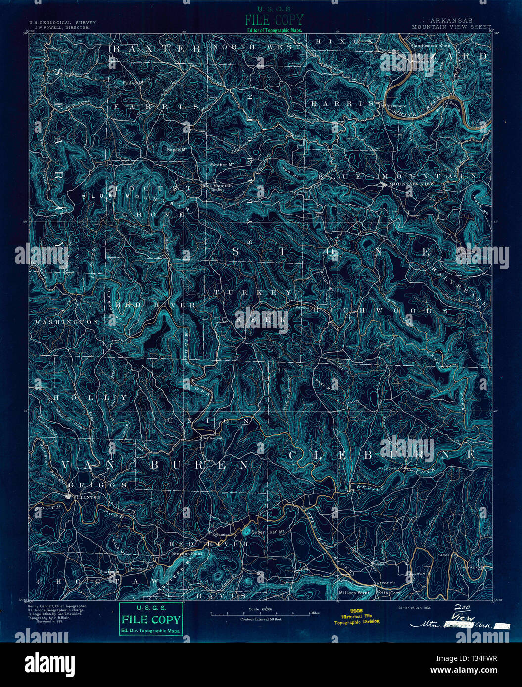 Mountain view arkansas map hi-res stock photography and images - Alamy