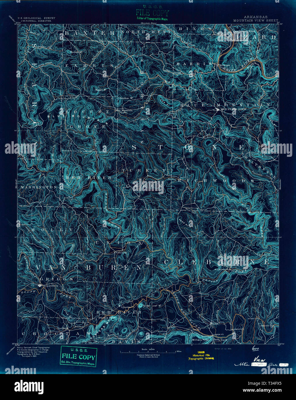 Mountain view arkansas map hi-res stock photography and images - Alamy