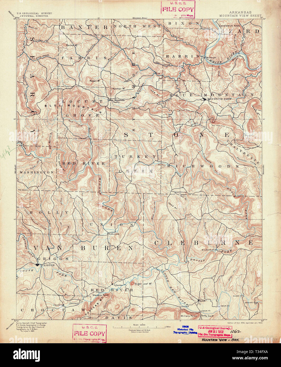 Mountain view arkansas map hi-res stock photography and images - Alamy