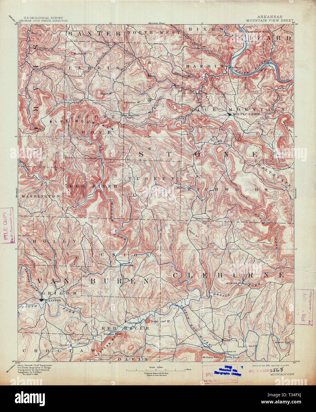 Mountain view arkansas map hi-res stock photography and images - Alamy
