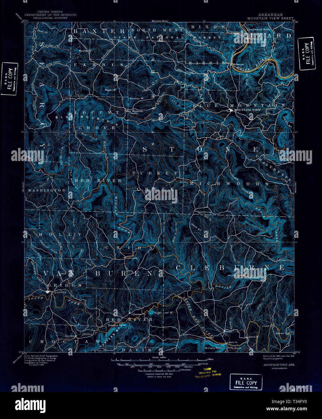 Mountain view arkansas map hi-res stock photography and images - Alamy