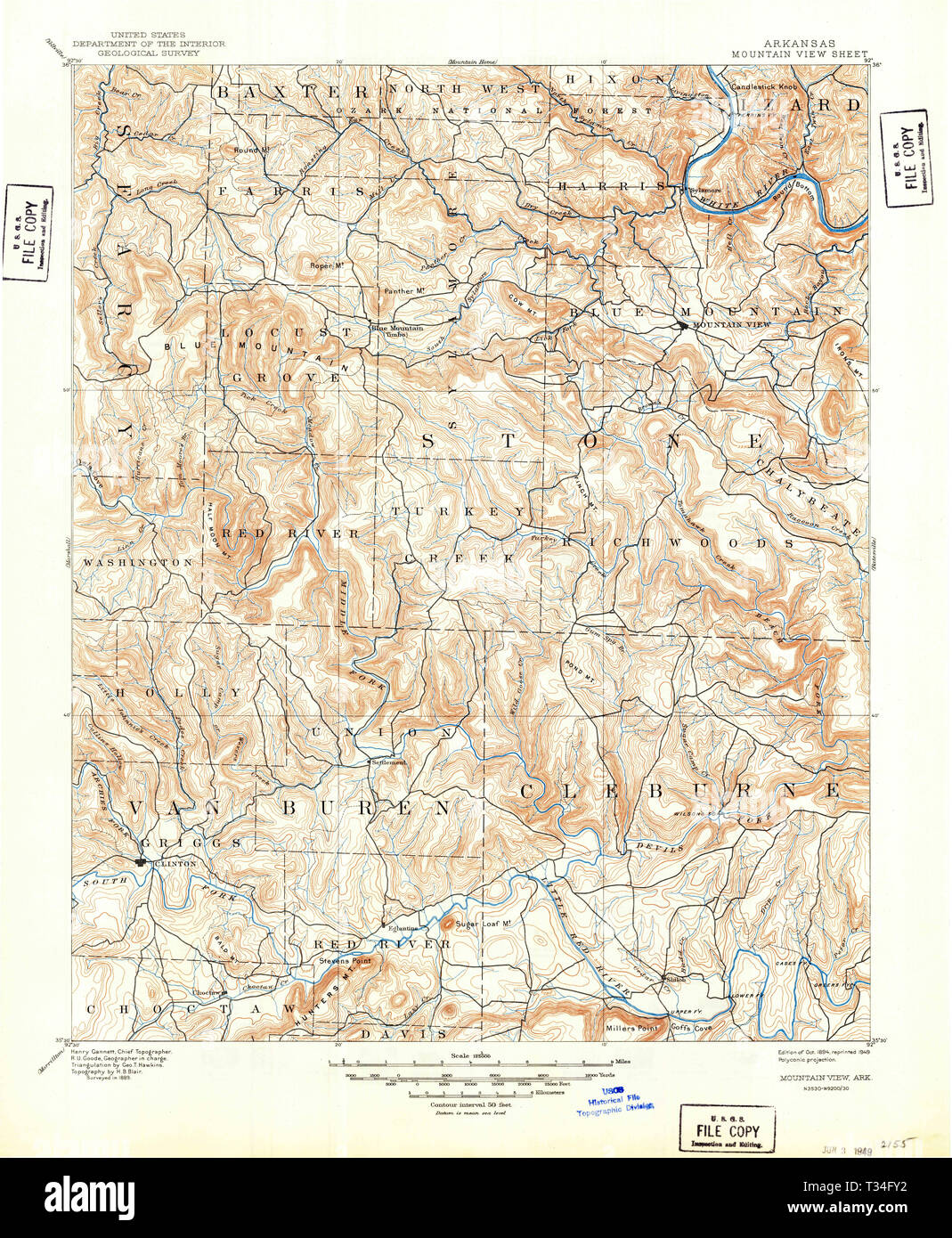 Mountain view arkansas map hi-res stock photography and images - Alamy