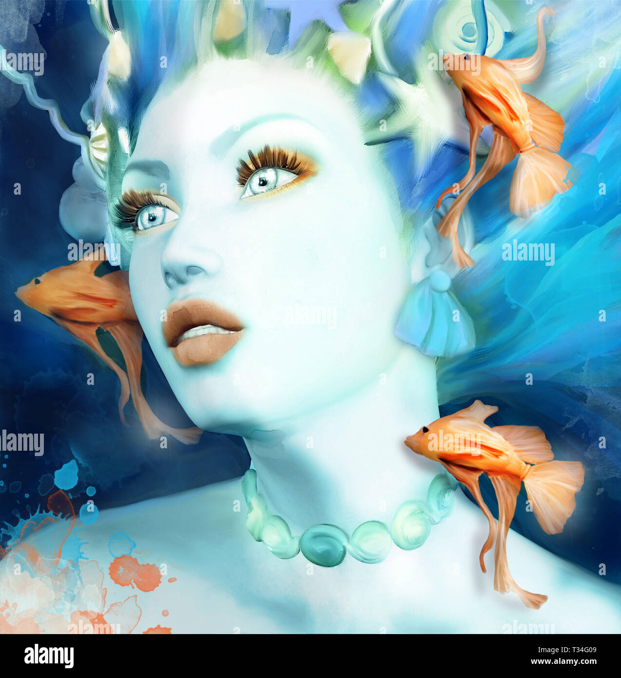 Personification of the sea hi-res stock photography and images - Alamy